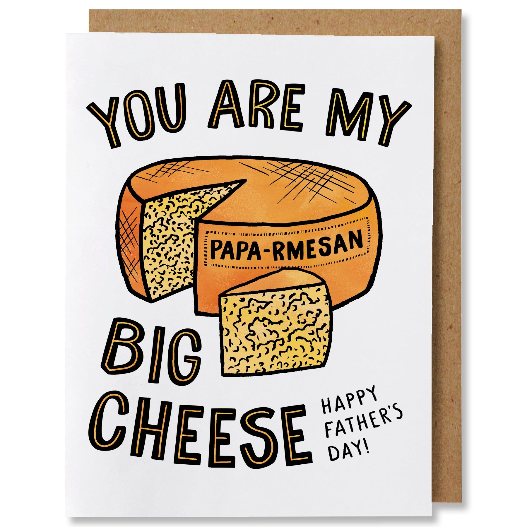 Papa-rmesan - Illustrated Cheese Dad Father Card – NANU Studio