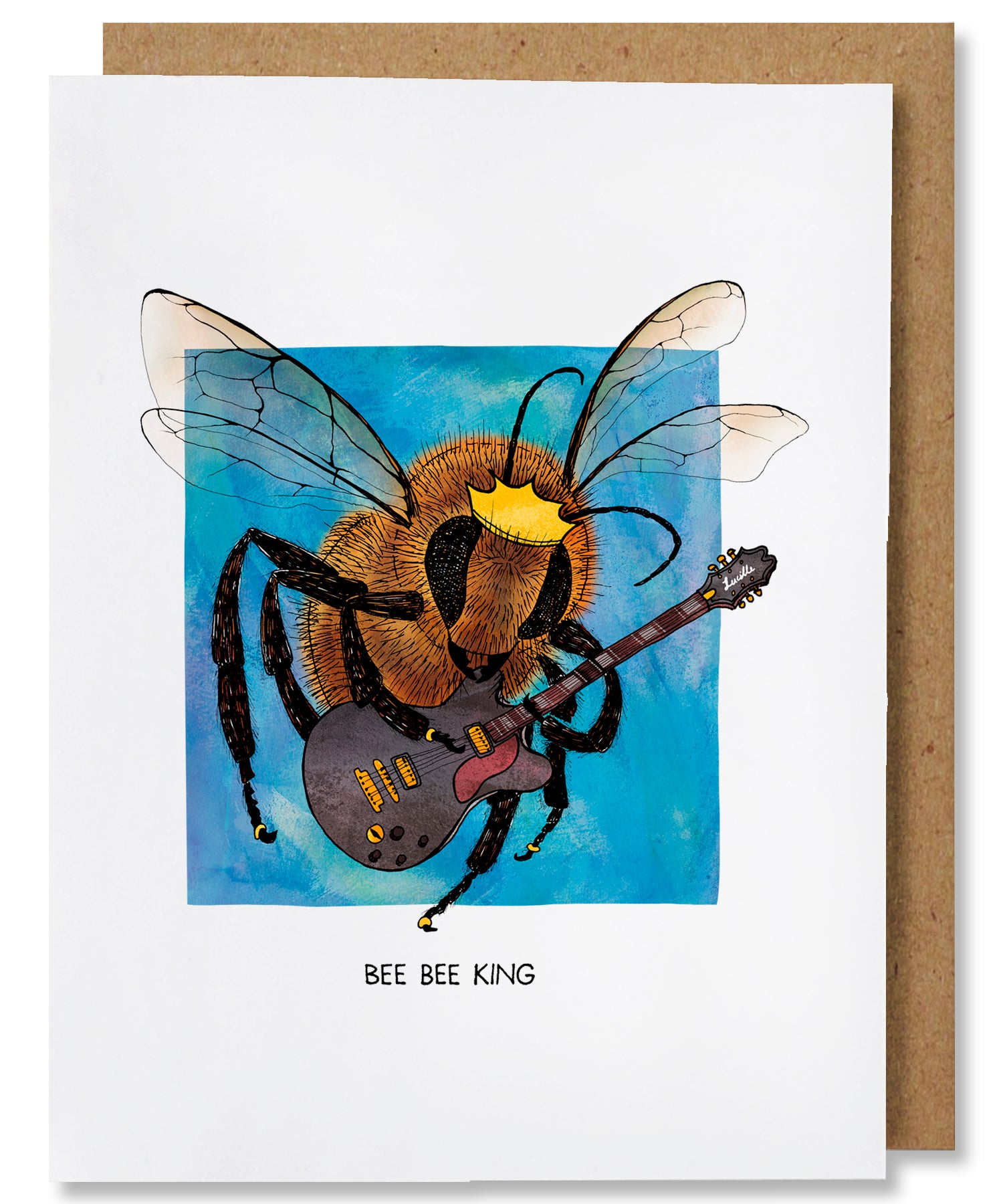 Bee Bee King - Illustrated Funny Pun Art Print – NANU Studio