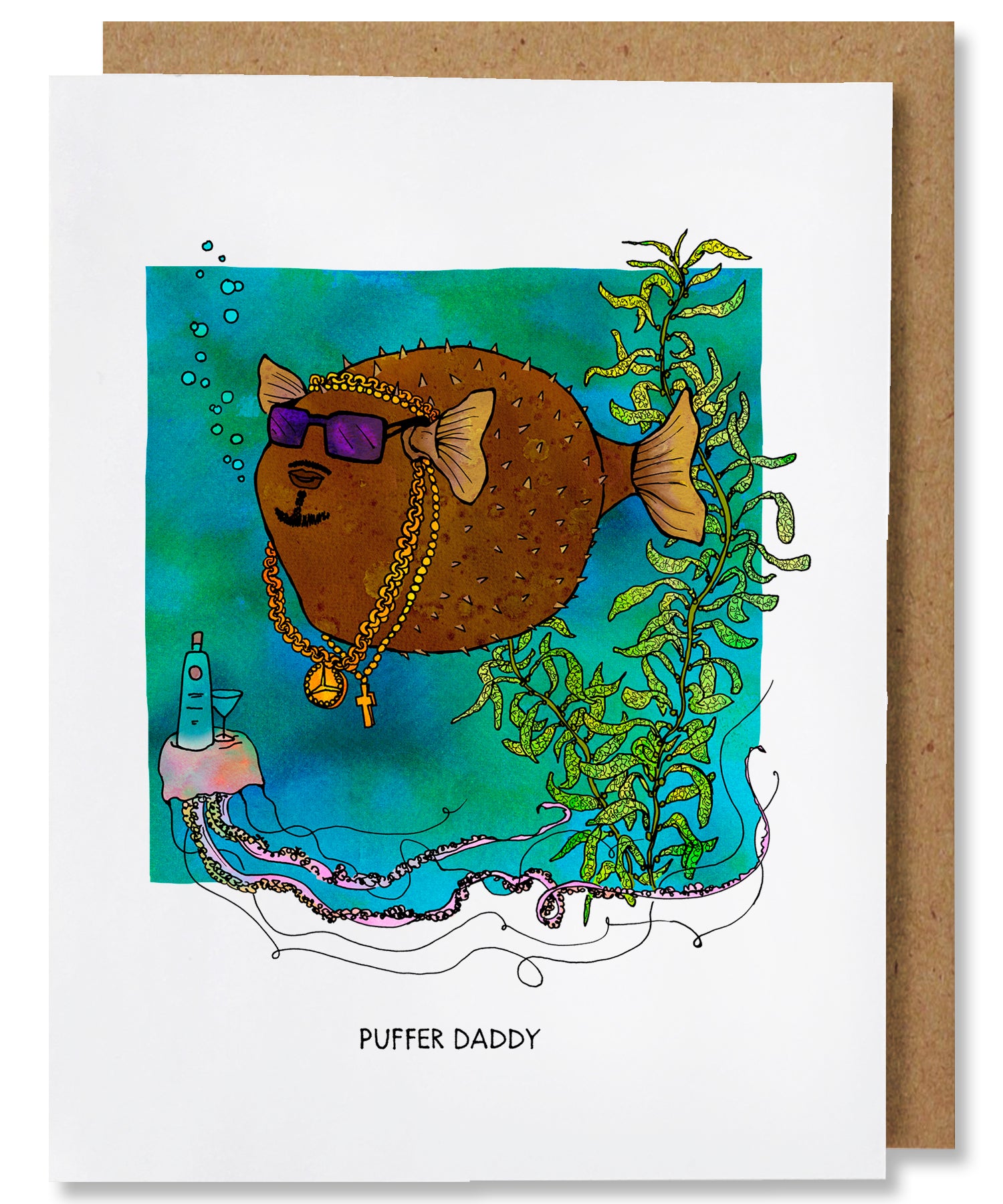 Puffer Daddy - Illustrated Funny Pun Everyday Card – NANU Studio