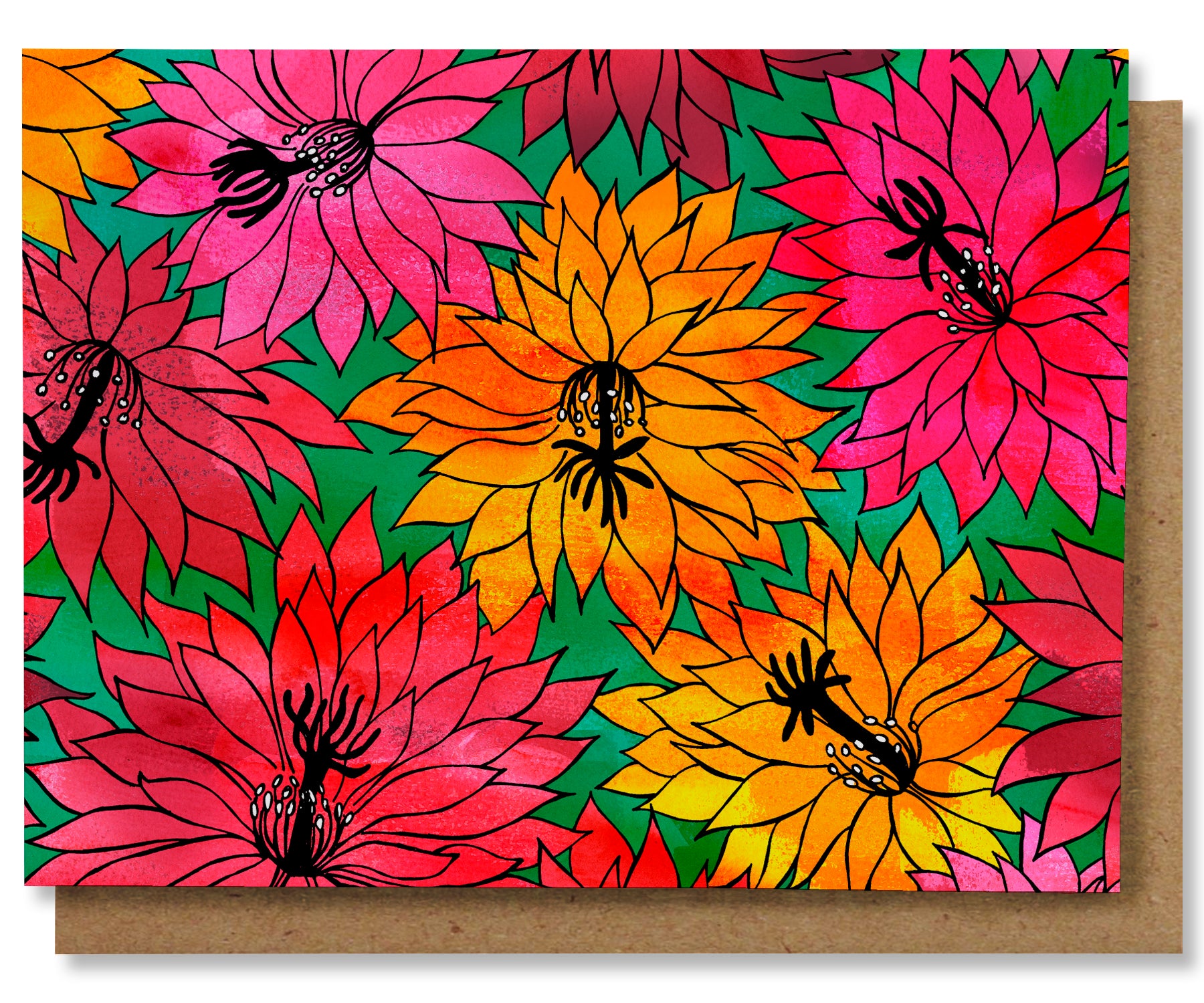 Cactus Flower - Illustrated Floral Note Card Box Set – NANU Studio